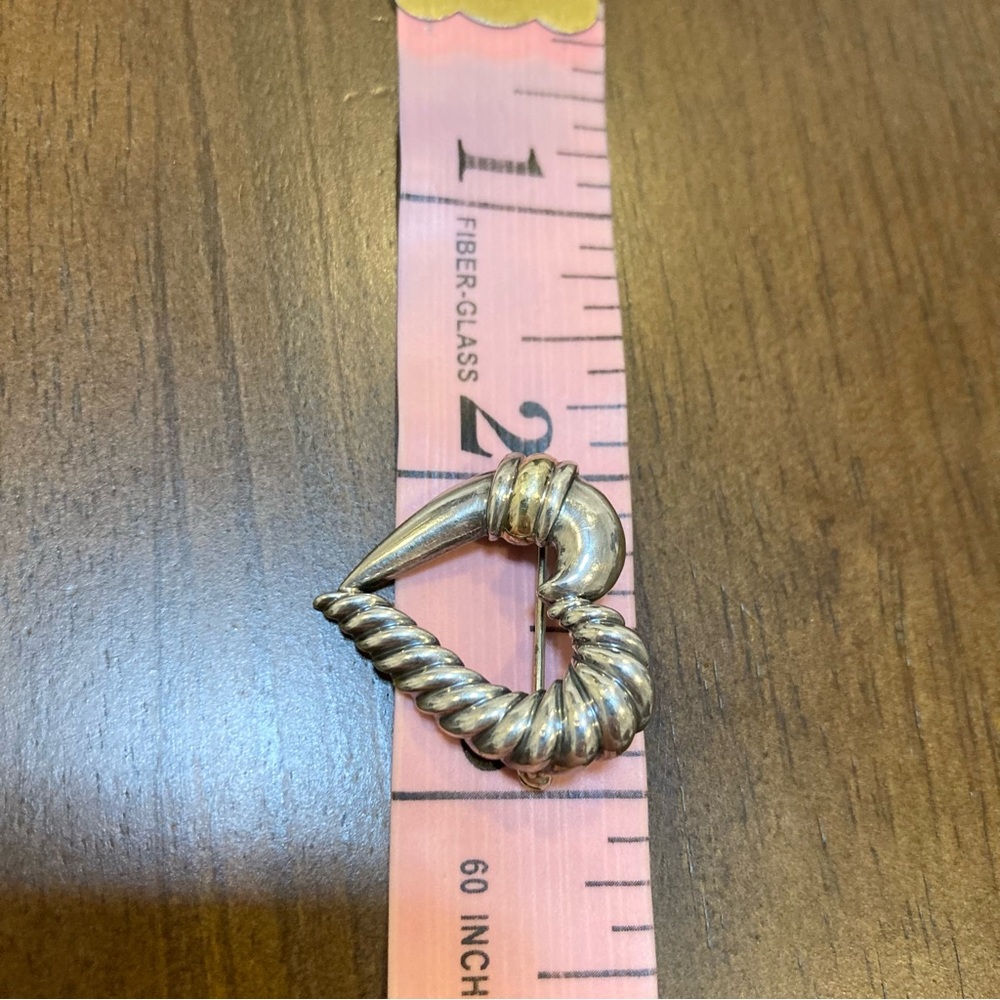 David Yurman Heart Pin 14k Gold Sterling Silver Twist… - Gem